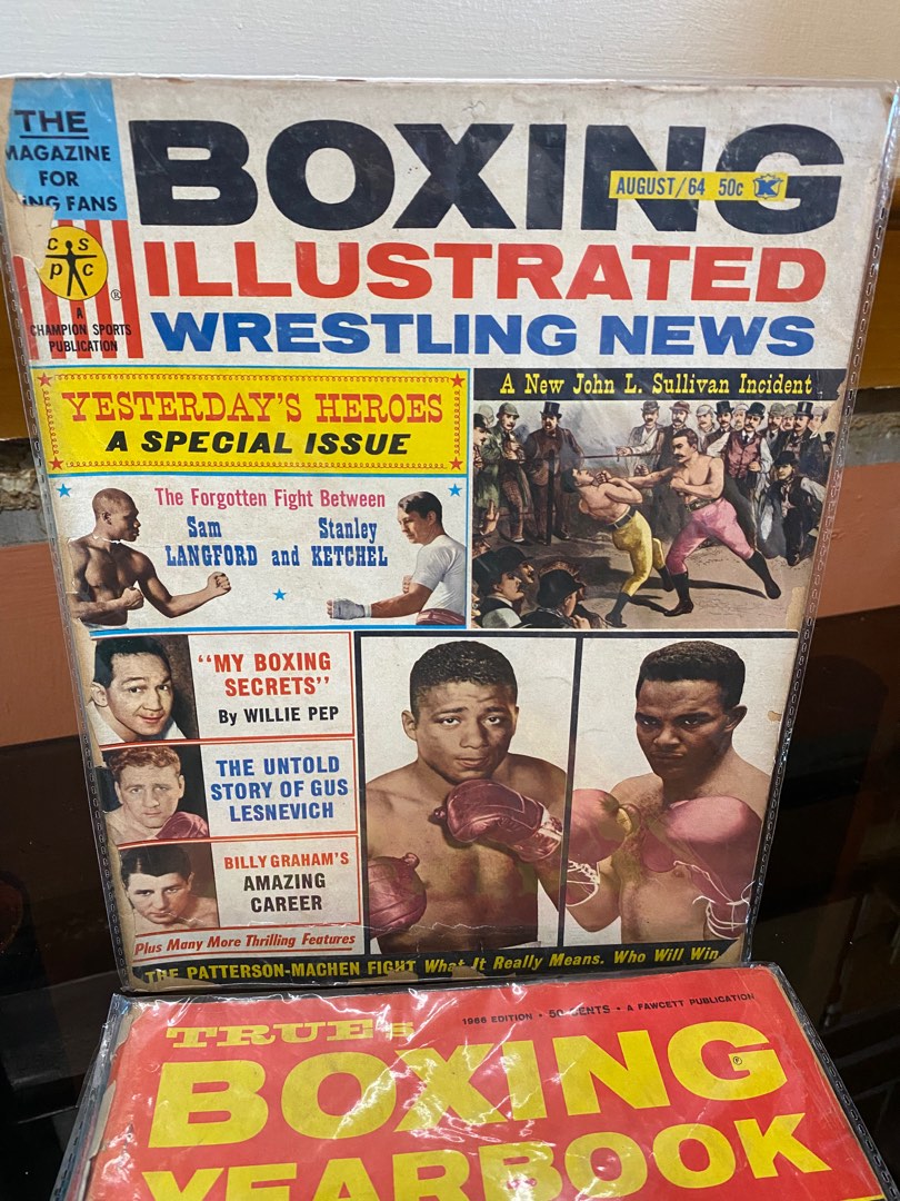 Boxing Illustrates Wrestling News August 64 Vintage Copy Billy Graham ...