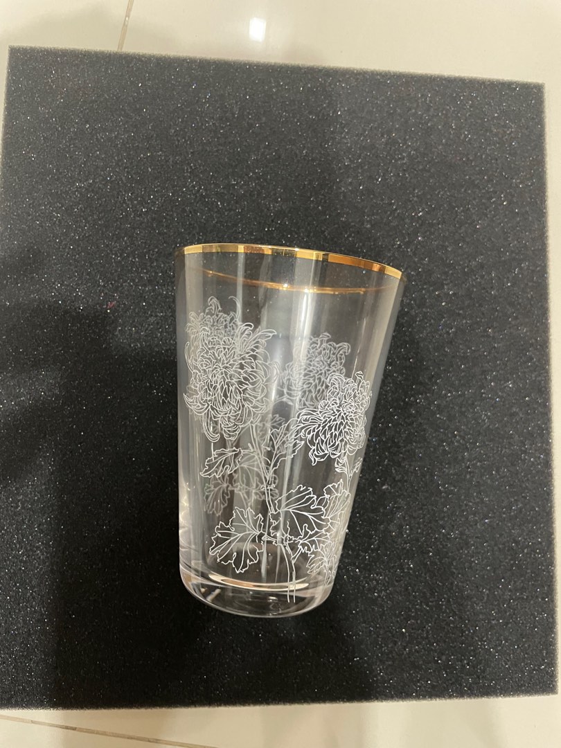 Brand new Shanghai Tang gold rimmed glasses, Furniture & Home Living ...