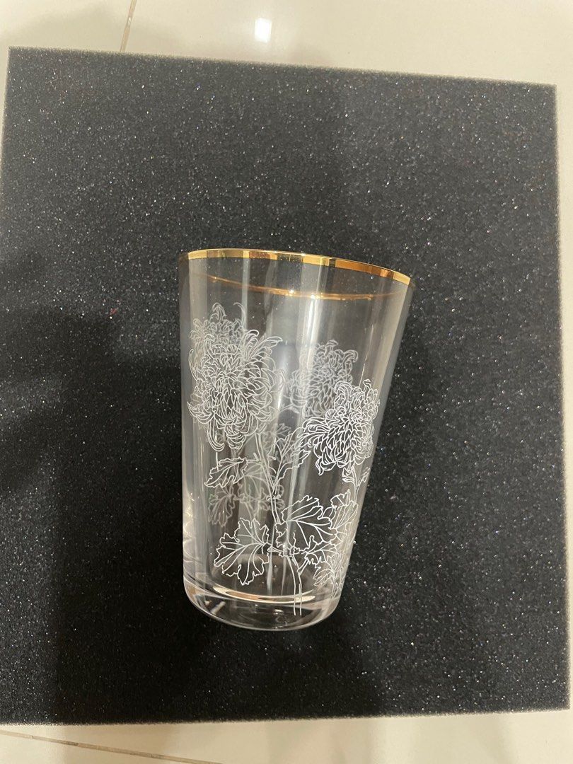 Brand new Shanghai Tang gold rimmed glasses, Furniture & Home Living ...