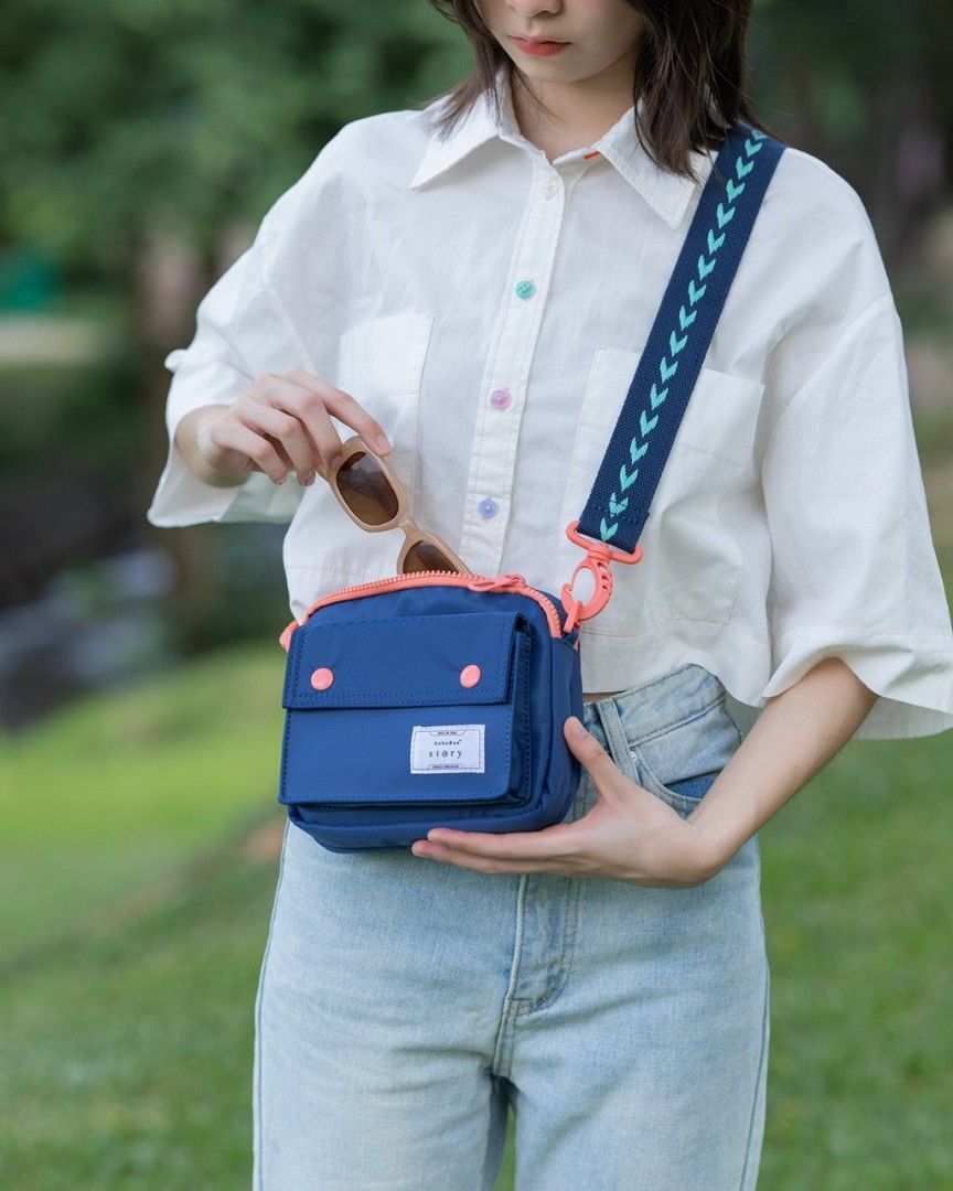 Bububee Chicky-Chic Navy Blue, Women's Fashion, Bags & Wallets, Cross-body Bags on Carousell