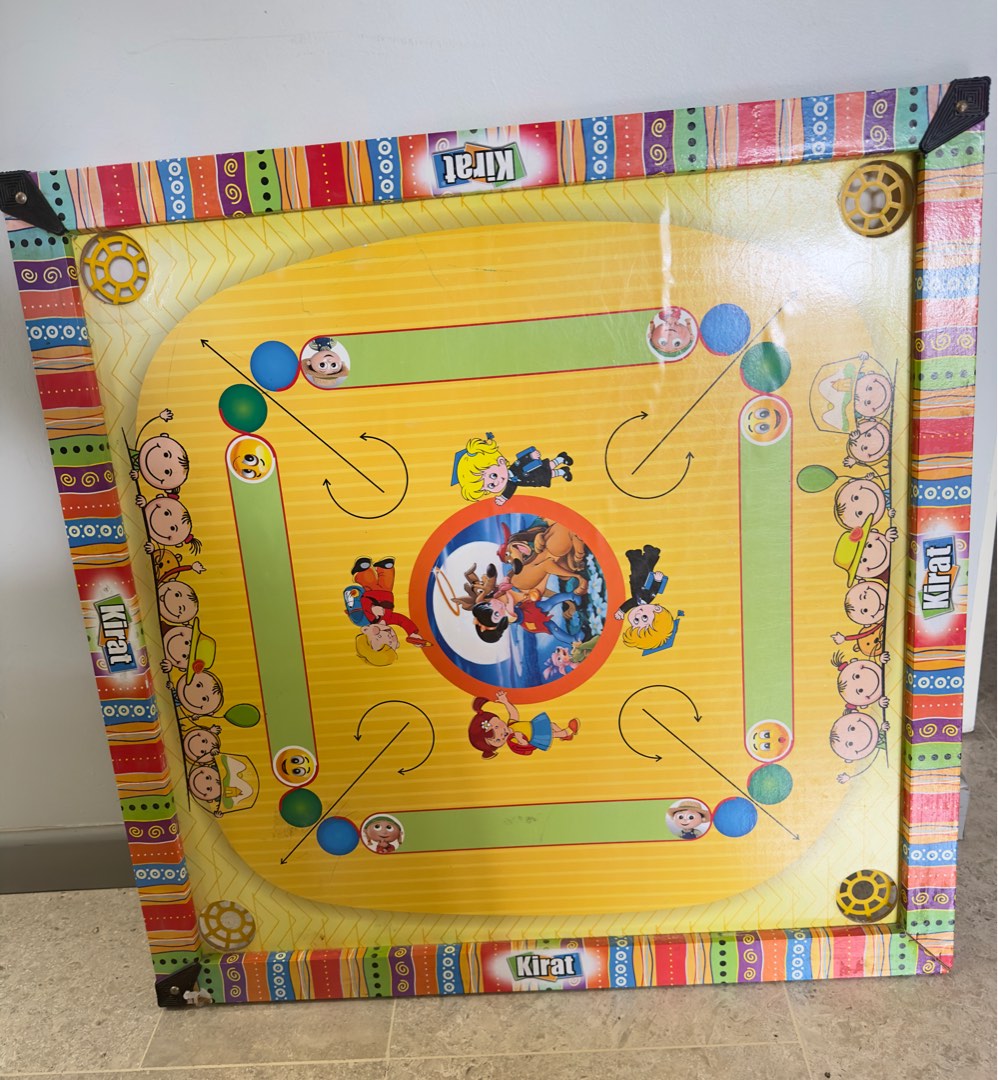 Carom board game with striker set, Hobbies & Toys, Toys & Games on ...