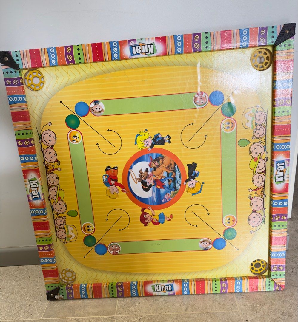 Carom board game with striker set, Hobbies & Toys, Toys & Games on ...