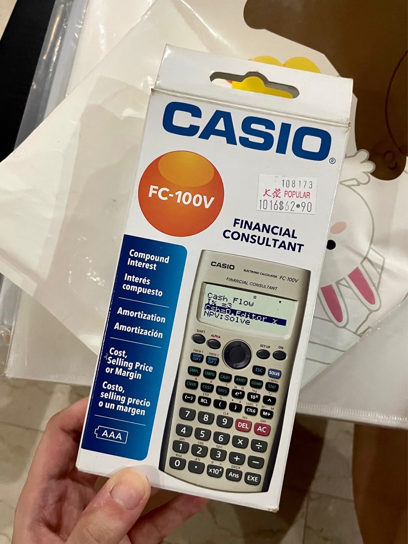CASIO FINANCIAL CALCULATOR FC-100V, Computers & Tech, Office & Business ...