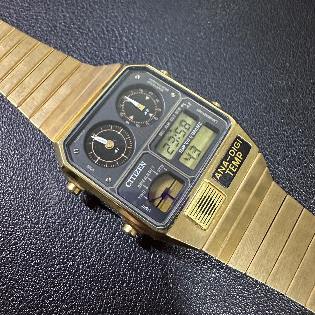 Citizen Ana Digi Temp Retro Digital LCD / Analogue Watch, Men's Fashion, Watches & Accessories ...