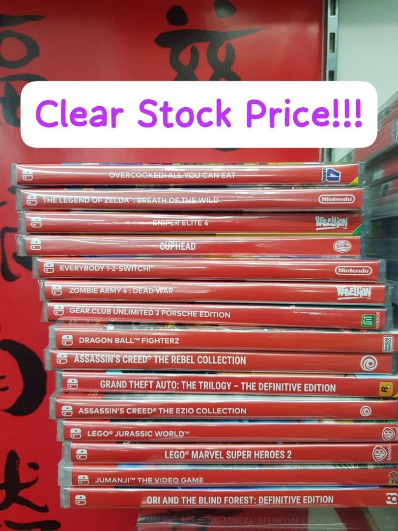Clear Store Price Nintendo Switch New And Seal Games From Rm60 To Rm2xx ...