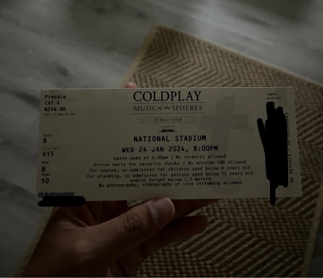 Coldplay Tickets, Tickets & Vouchers, Event Tickets on Carousell