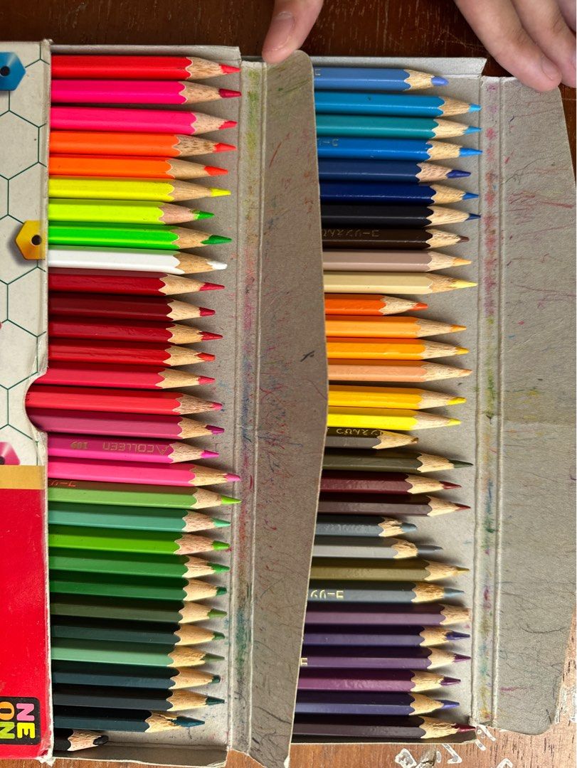 Colleen 60 Colored Pencils Full Set w/ Neon Collection, Hobbies & Toys ...