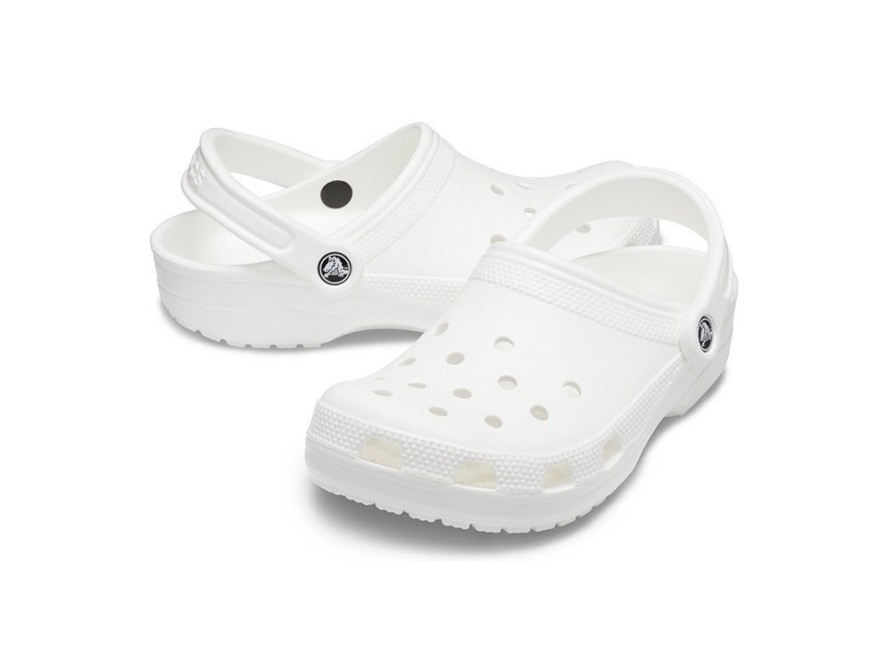 CROCS CLASSIC CLOG WHITE, Women's Fashion, Footwear, Flats & Sandals on ...