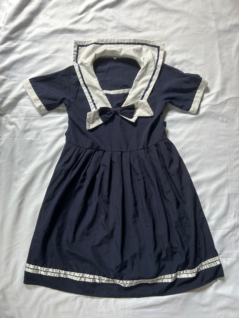 dark blue navy blue sailor dress seifuku gothic lolita emo punk, Women ...