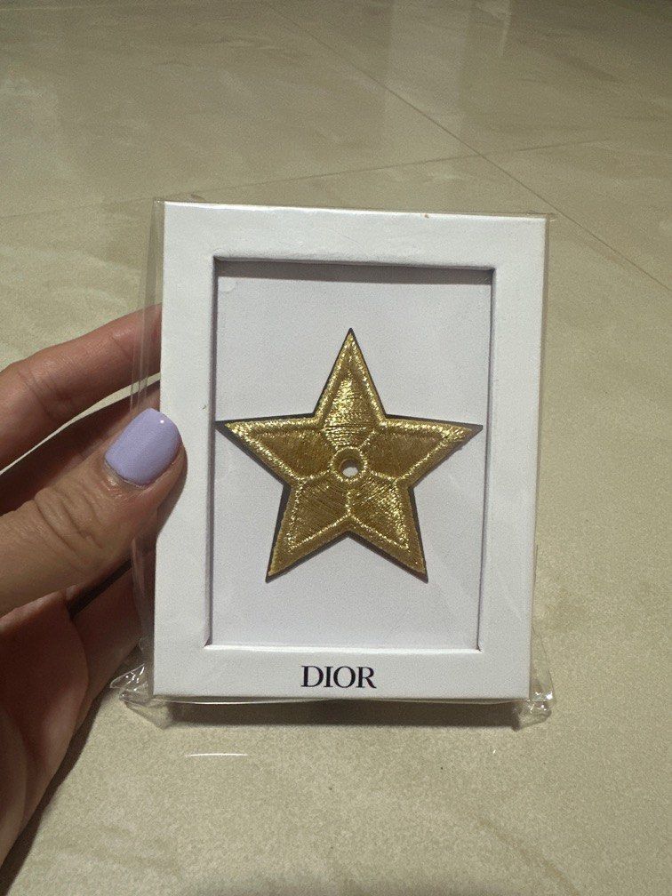 Dior Embroidery Signature Star Pin, Women's Fashion, Watches ...