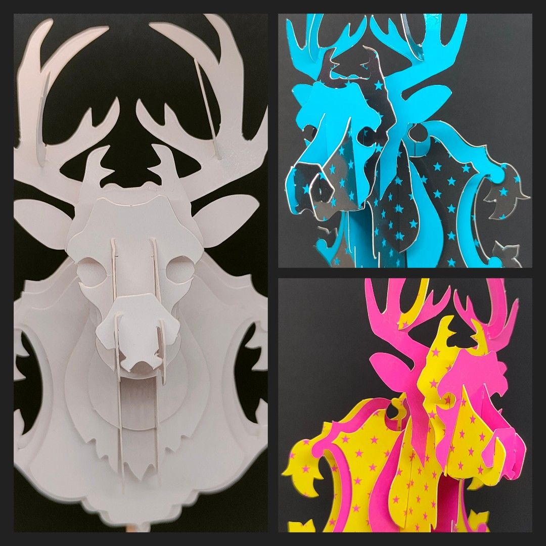 Unique Gift | DIY Paper Craft Deer Head Sculpture, Hobbies & Toys ...