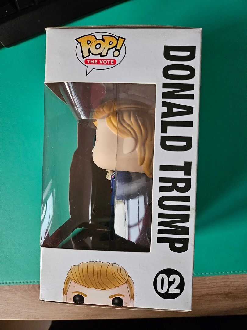 Donald Trump Funko Pop W barcode, Hobbies & Toys, Toys & Games on Carousell