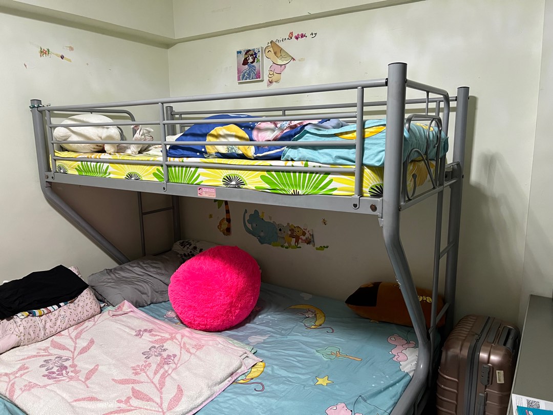 Double decker bed frame, Furniture & Home Living, Furniture, Bed Frames ...