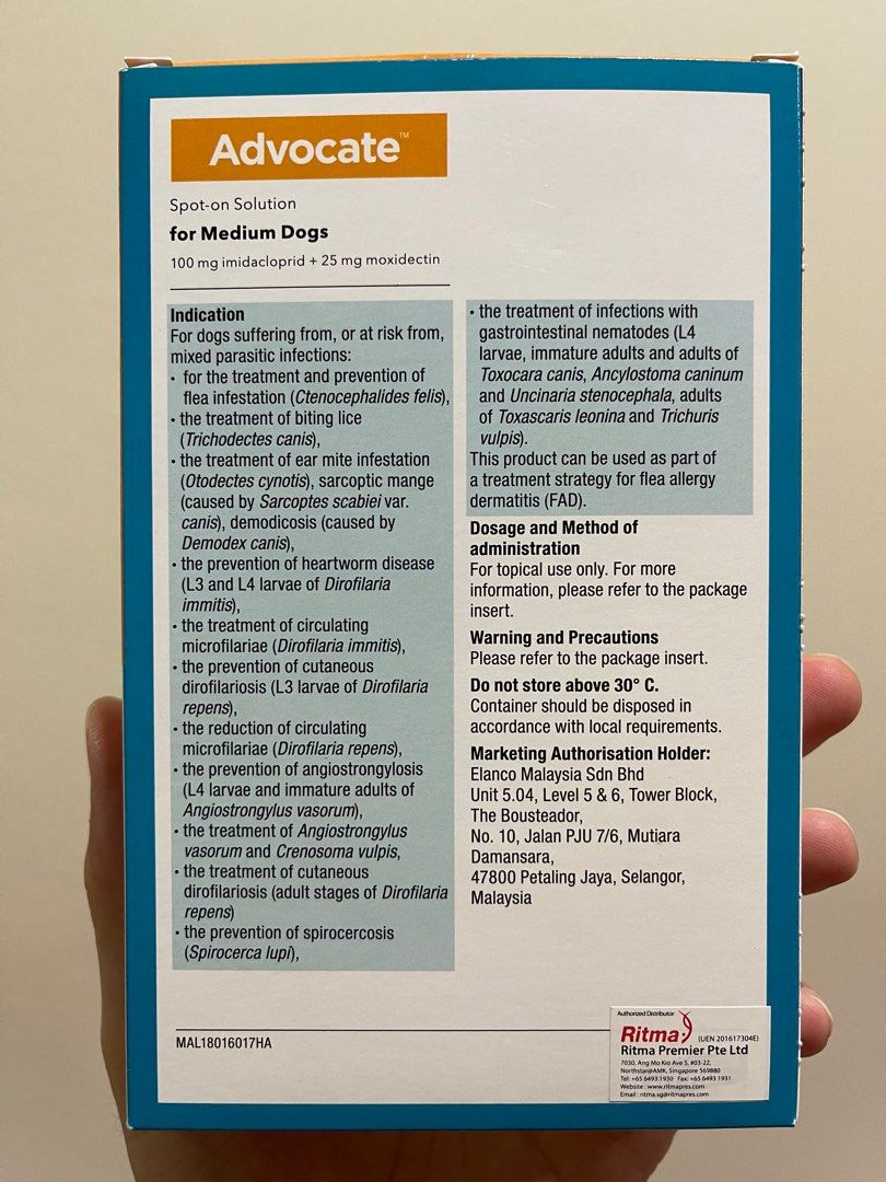 Elanco Advocate for dogs 4-10kg, Pet Supplies, Health & Grooming on ...