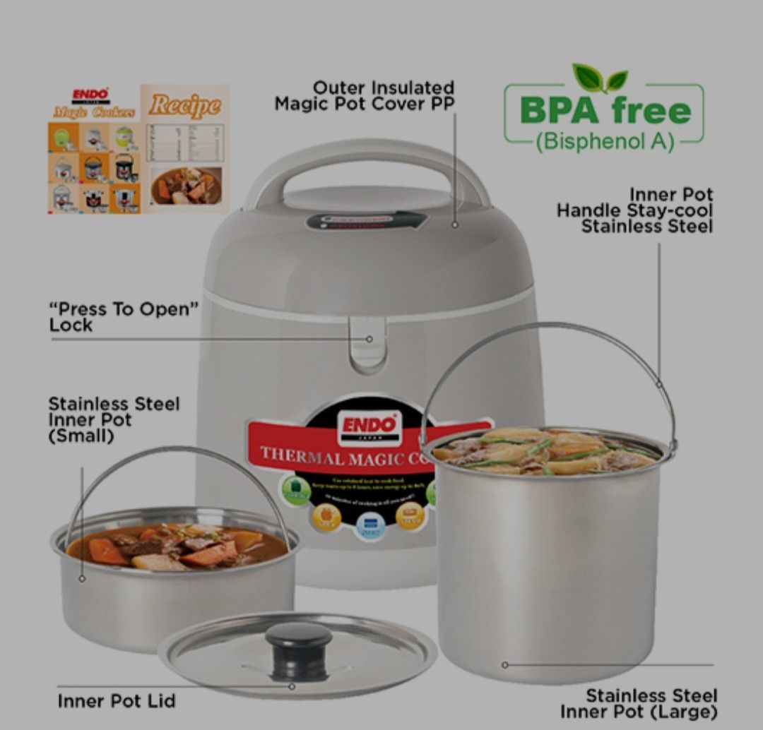 Endo Thermal Magic Cooker 2.5L, TV & Home Appliances, Kitchen ...