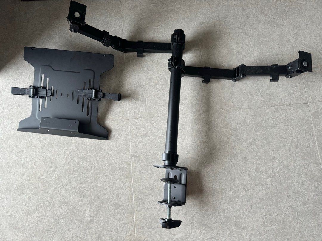 EVERDESK dual monitor arm with laptop holder, Mobile Phones & Gadgets ...