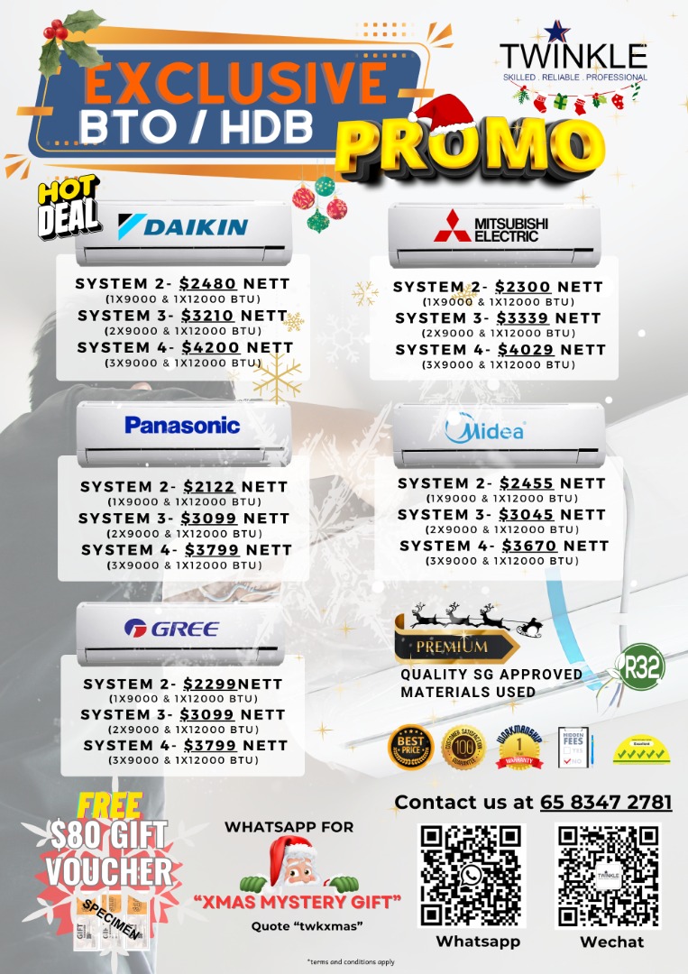 Exclusive HDB / BTO Aircon Installation Promo! (Free $80 Gift Voucher ...