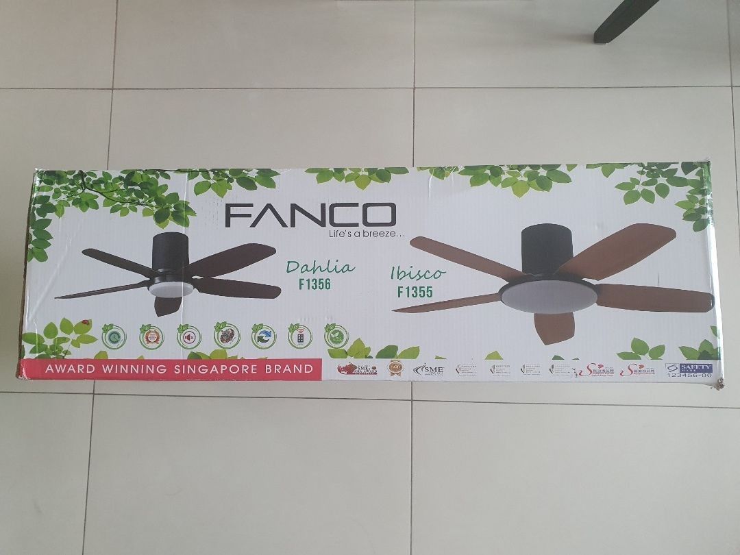 FANCO F1355MIX 48'' CEILING FAN / DC MOTOR / 3-TONE COLOUR LED LAMP / 5 ...