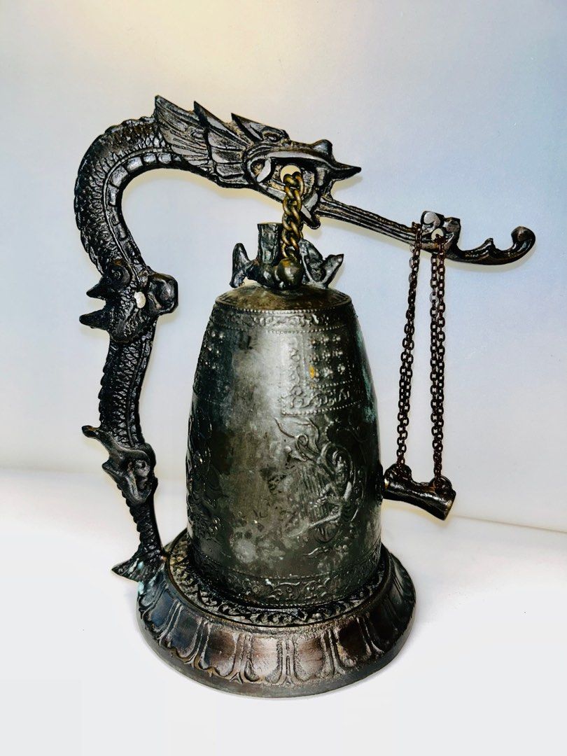 Bronze Dragon bell with Gong, Furniture & Home Living, Home Decor ...