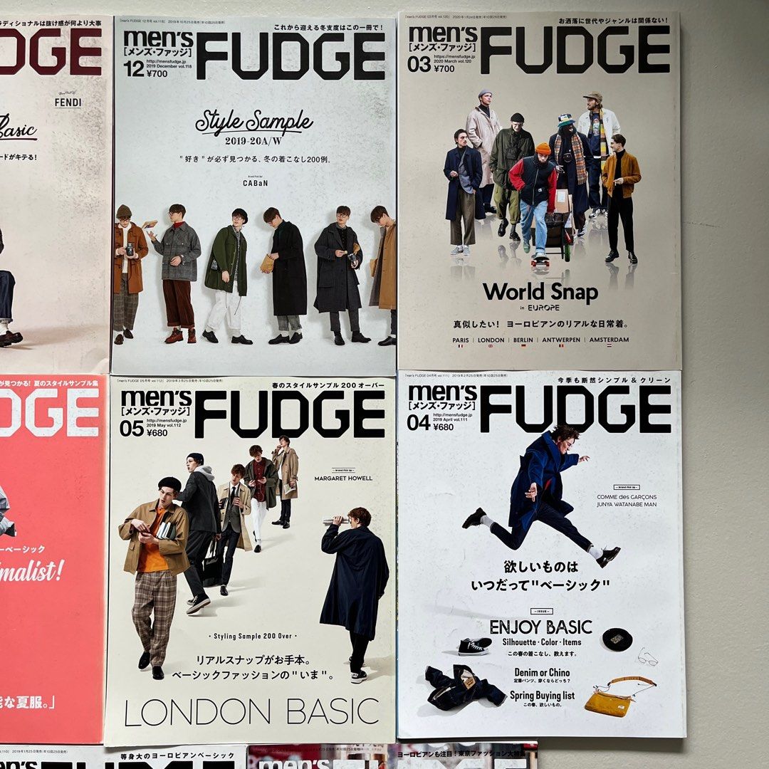 Fudge men Japanese fashion and lifestyle magazines, Hobbies & Toys ...