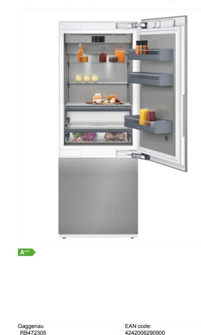 Gaggenau built in fridge - RB472305 -76cm, TV & Home Appliances ...
