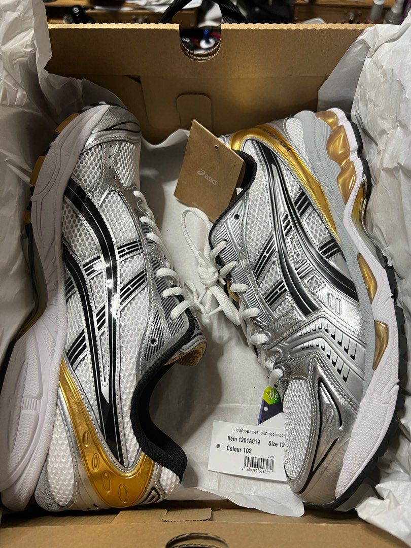 Gel Kayano 14 white gold, Men's Fashion, Footwear, Sneakers on Carousell