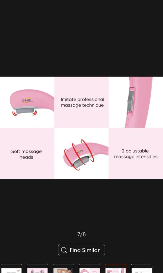 Gintel G-vibo plus portable handheld massager, Health & Nutrition ...