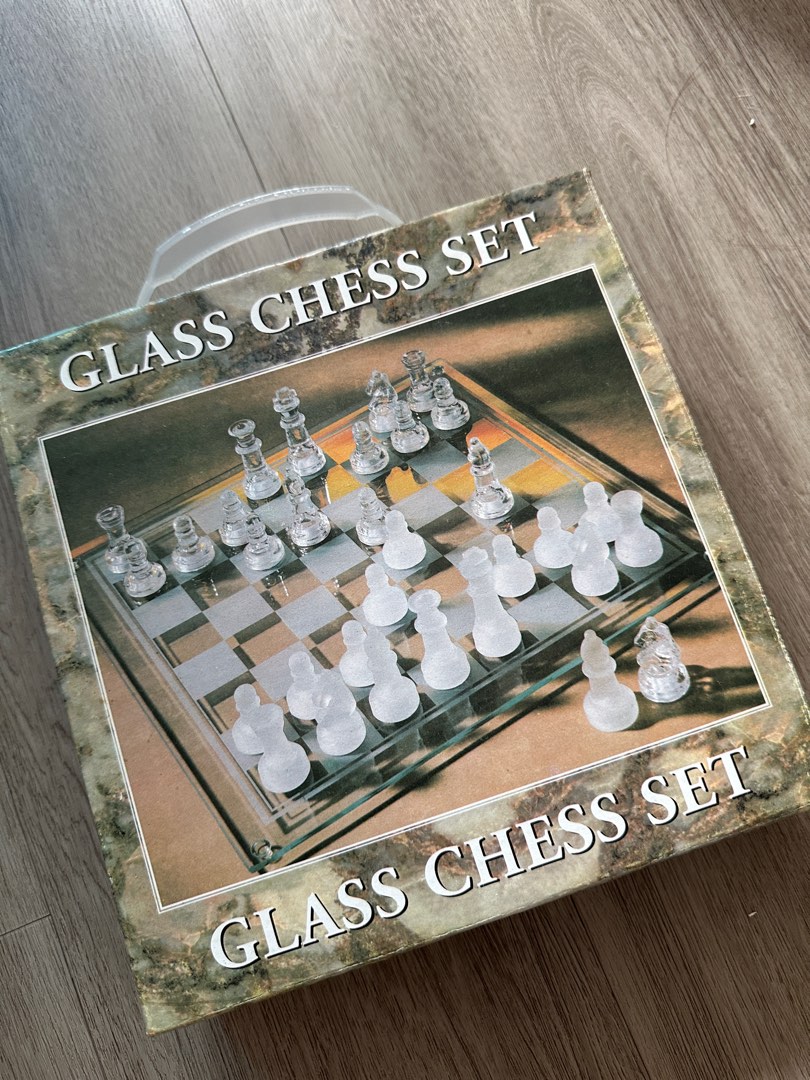 Glass Chess Display set, Hobbies & Toys, Toys & Games on Carousell