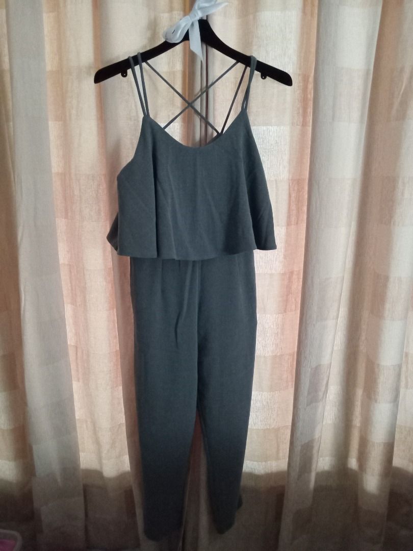 Grey Jumpsuits, Women's Fashion, Dresses & Sets, Jumpsuits on Carousell