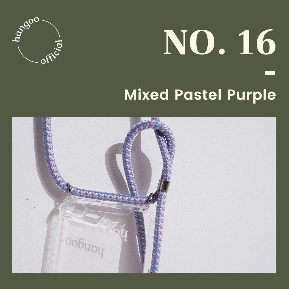 Hangoo Transparent Case with Detachable Strap Mixed Pastel Purple ...