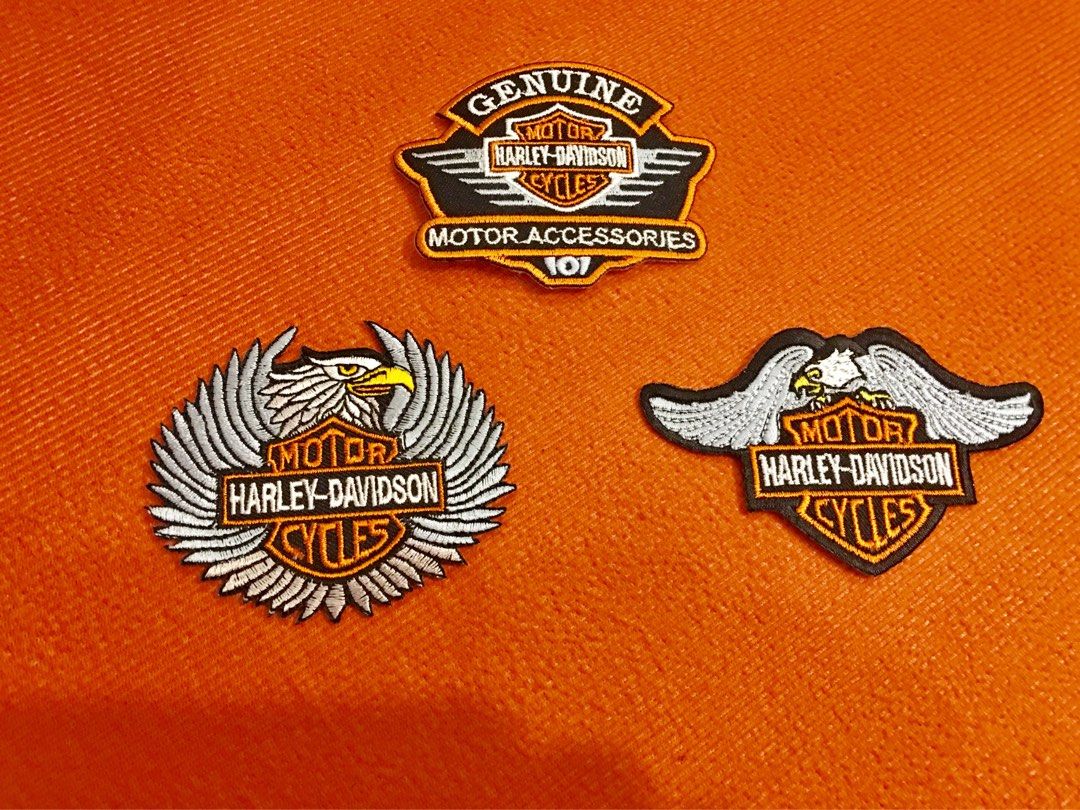 Harley Davidson iron on badges, Hobbies & Toys, Memorabilia ...