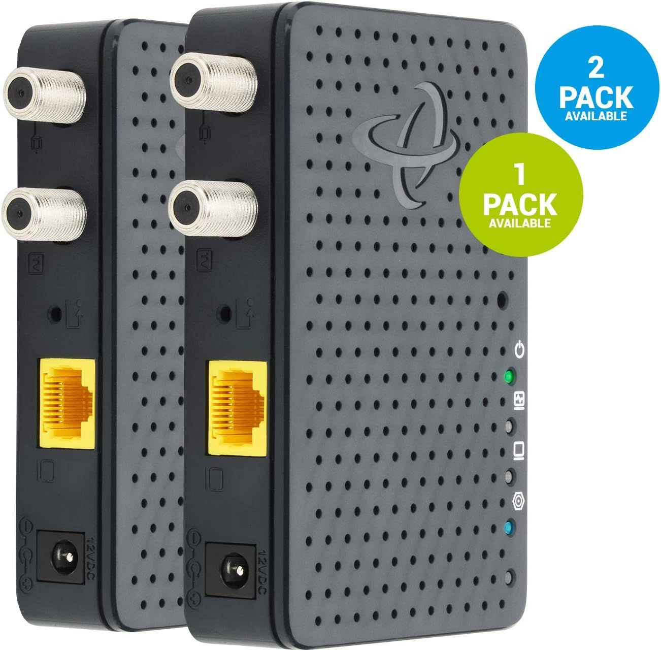 Hitron Bonded MoCA 2.5 Adapter for Ethernet Over Coax (2-Pack) | 1 Gbps ...