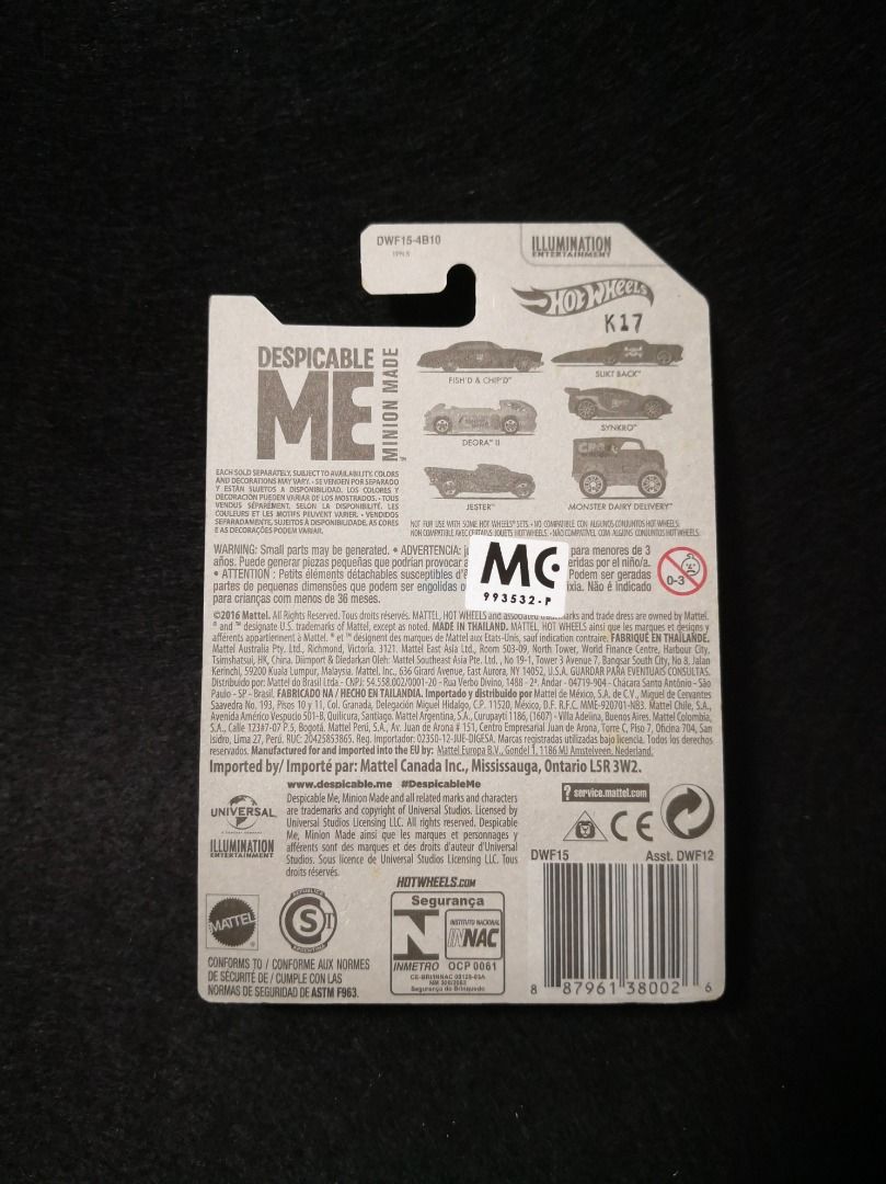 Hot Wheels Deora II Minions Despicable Me Series, Hobbies & Toys, Toys ...