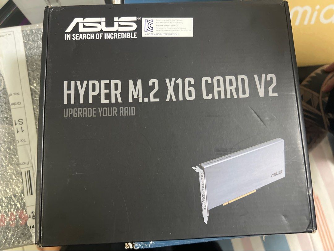 Hyper M.2 X16 Card V2 Asus, Computers & Tech, Parts & Accessories ...