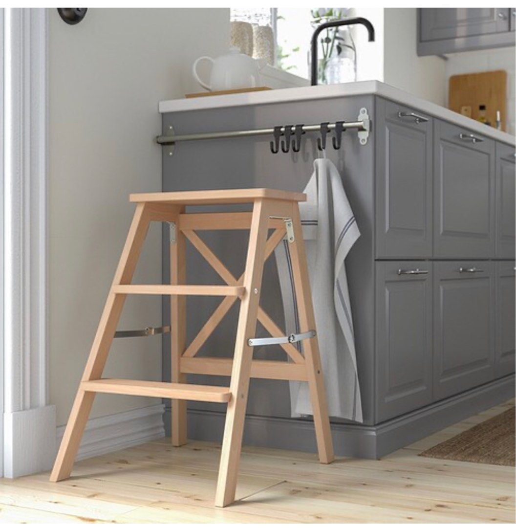 IKEA Bekvam beech step ladder, Furniture & Home Living, Furniture ...