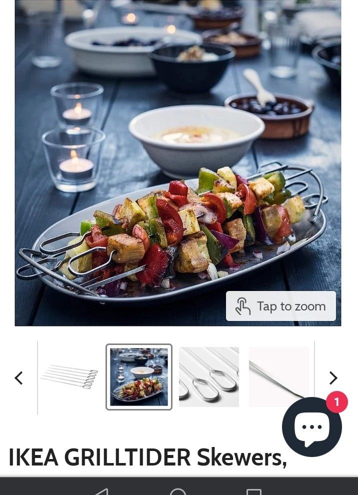 IKEA GRILLTIDER BBQ SKEWER, Furniture & Home Living, Kitchenware ...