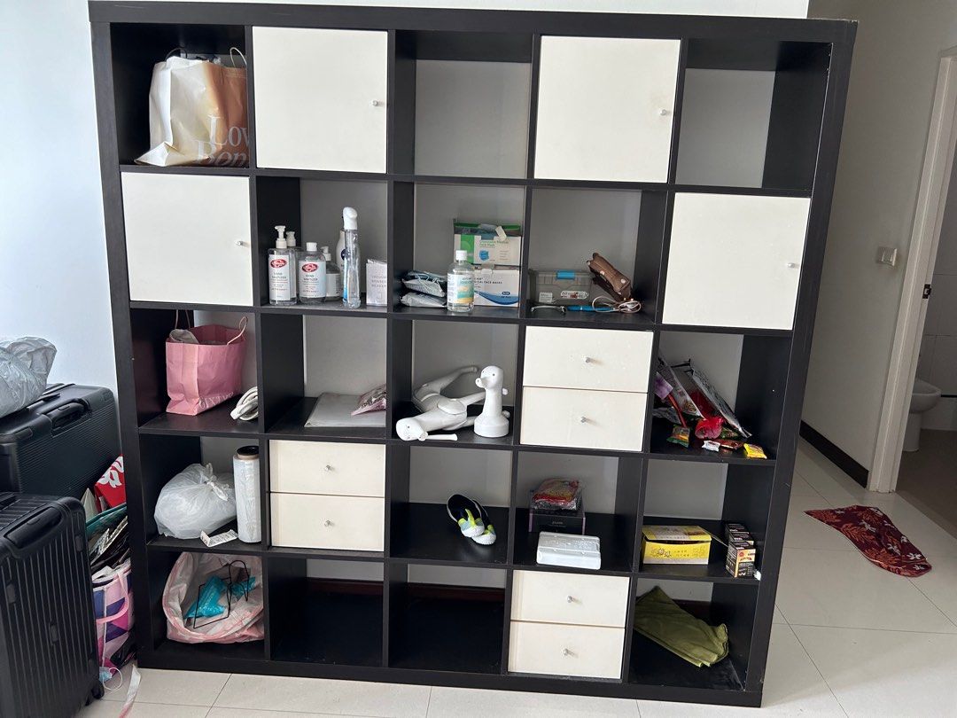 IKEA Kallax Shelving Unit Display Cabinet Storage 185cm X185 X 39 ...