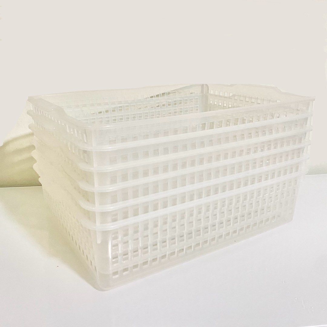 Inomata Japan Rectangular Transparent Storage Boxes, Furniture & Home ...