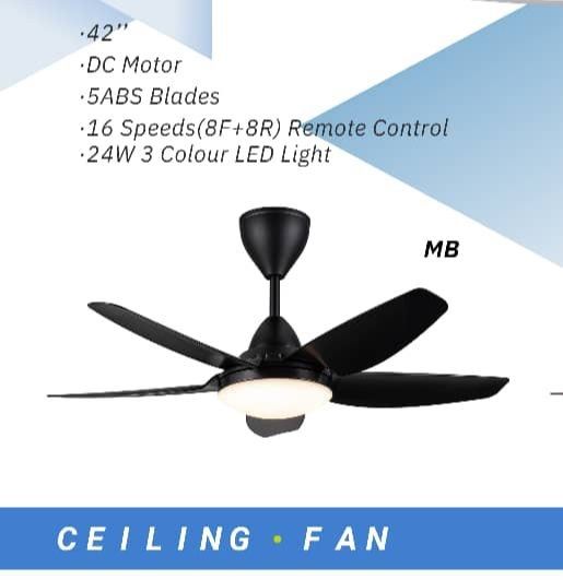 Inovo 40" Ceiling fan with light, Furniture & Home Living, Lighting ...