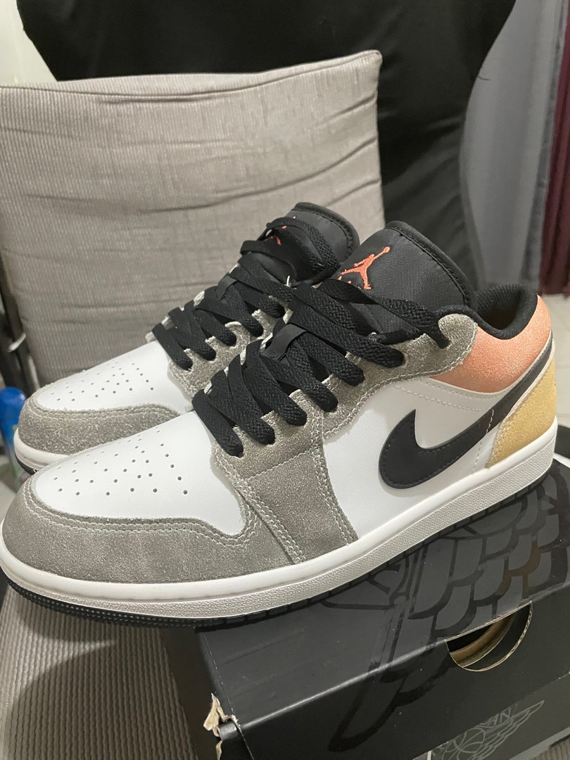 J1 low se magic ember, Men's Fashion, Footwear, Sneakers on Carousell