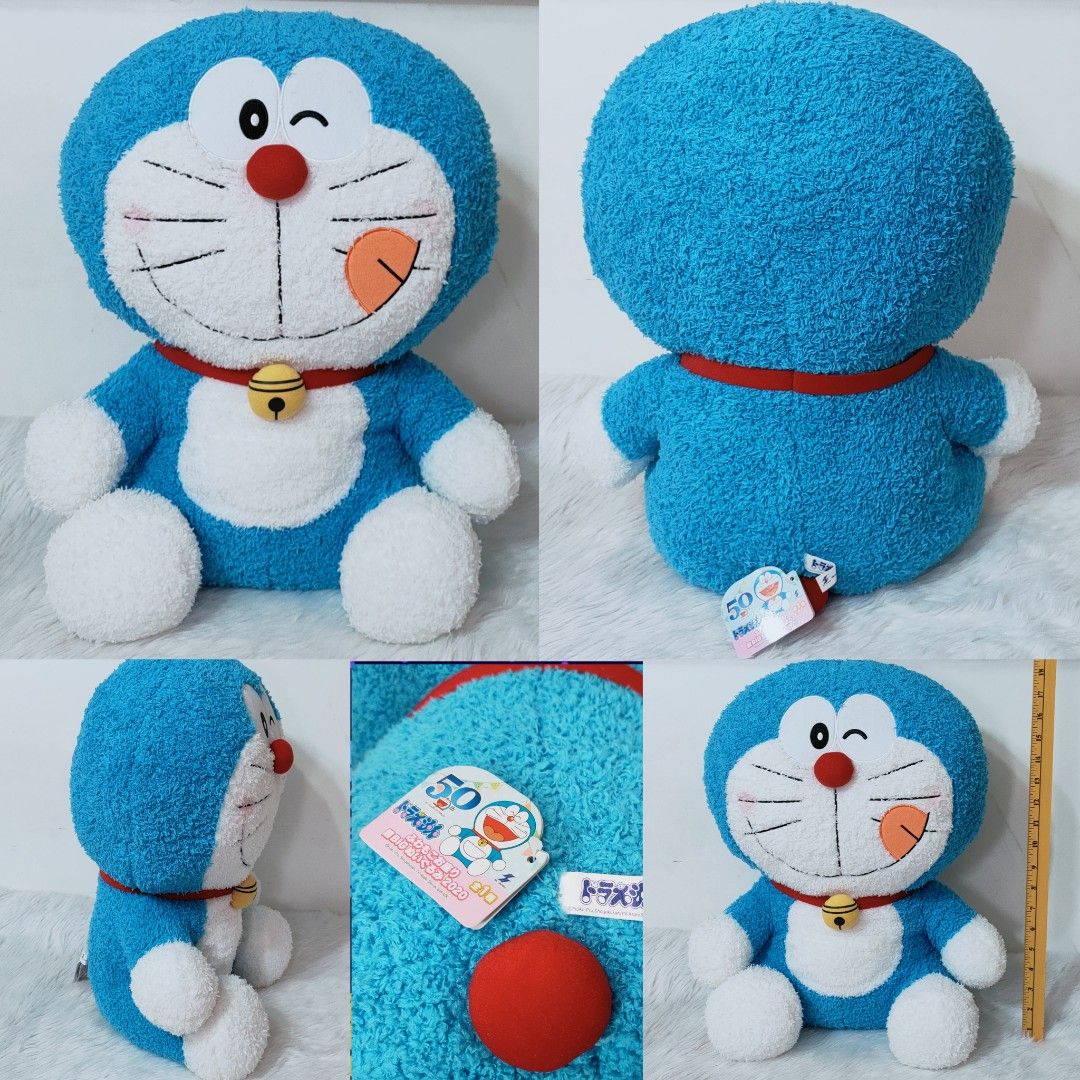 Jumbo Fluffy Sitting Doraemon Plush, Hobbies & Toys, Toys & Games on ...