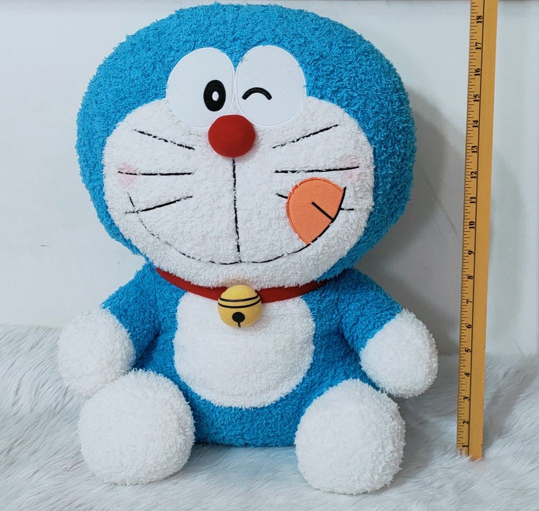 Jumbo Fluffy Sitting Doraemon Plush, Hobbies & Toys, Toys & Games on ...