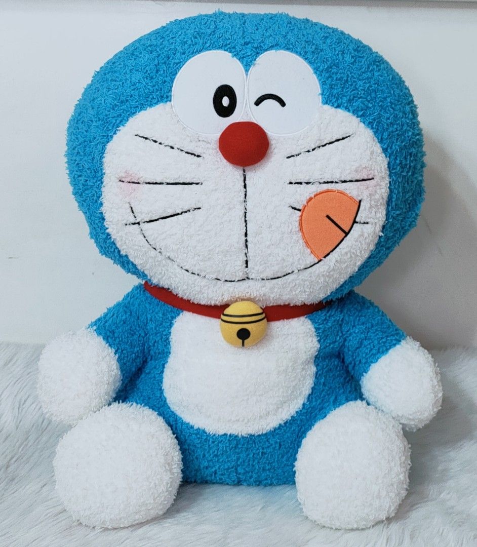 Jumbo Fluffy Sitting Doraemon Plush, Hobbies & Toys, Toys & Games on ...