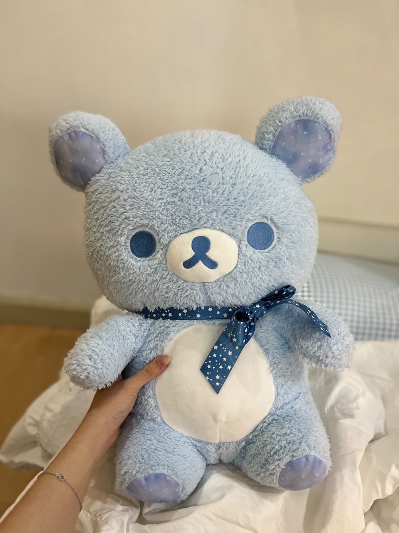 Jumbo Sky blue Rilakkuma plushie, Hobbies & Toys, Toys & Games on Carousell