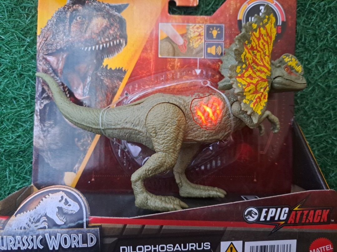 Jurassic World Epic Attack Dilophosaurus Dinosaur, Hobbies & Toys, Toys ...
