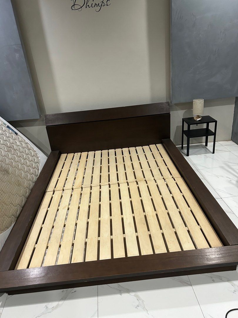 Korean bed frame with bed, Furniture & Home Living, Furniture, Bed ...