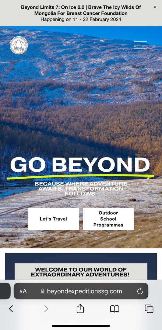 L > to transfer my outbound tour with Beyond Expeditions SG, Hobbies ...