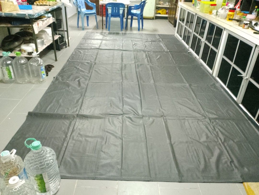 Large Black Tarp 16x8 Water and Fire Proof from Japan, Sports Equipment ...