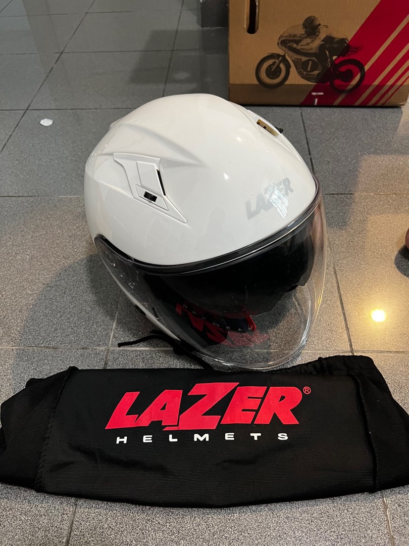 Lazer Open Face Motorcycle Helmet with Visor - Large, Motorcycles ...