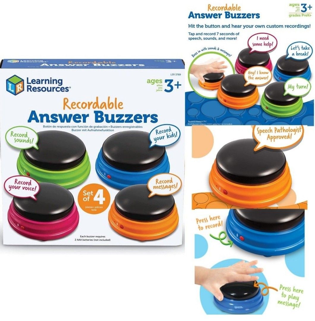 Learning resources recordable buzzers, Hobbies & Toys, Toys & Games on ...